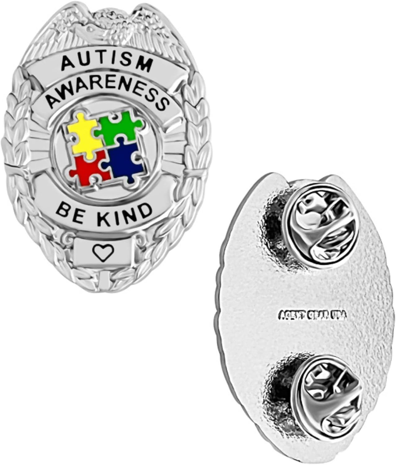 Amazon.com: Autism Awareness Pin - Lapel Pin Style Double Clutch Police ...