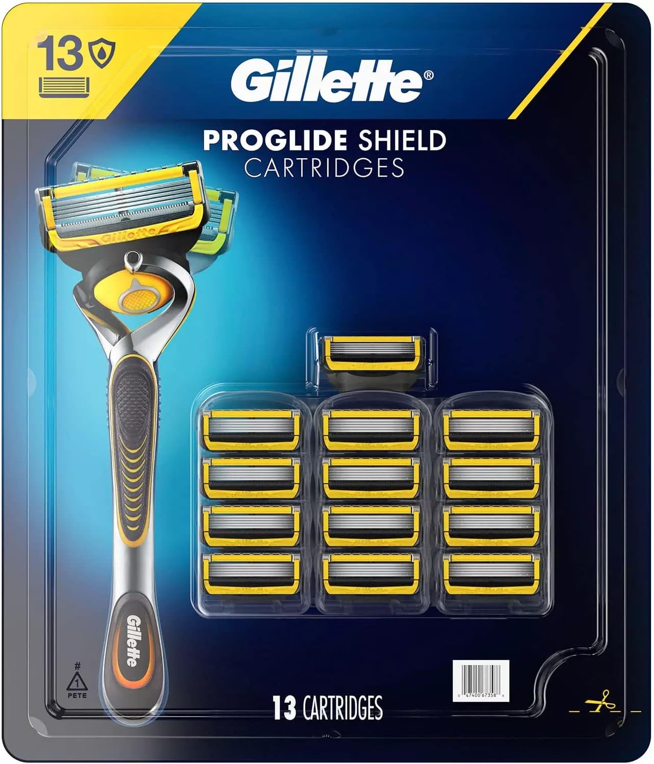 Amazon.com: Gillette ProGlide Shield Razor for Men, 1 Gillette Razor, 4 ...