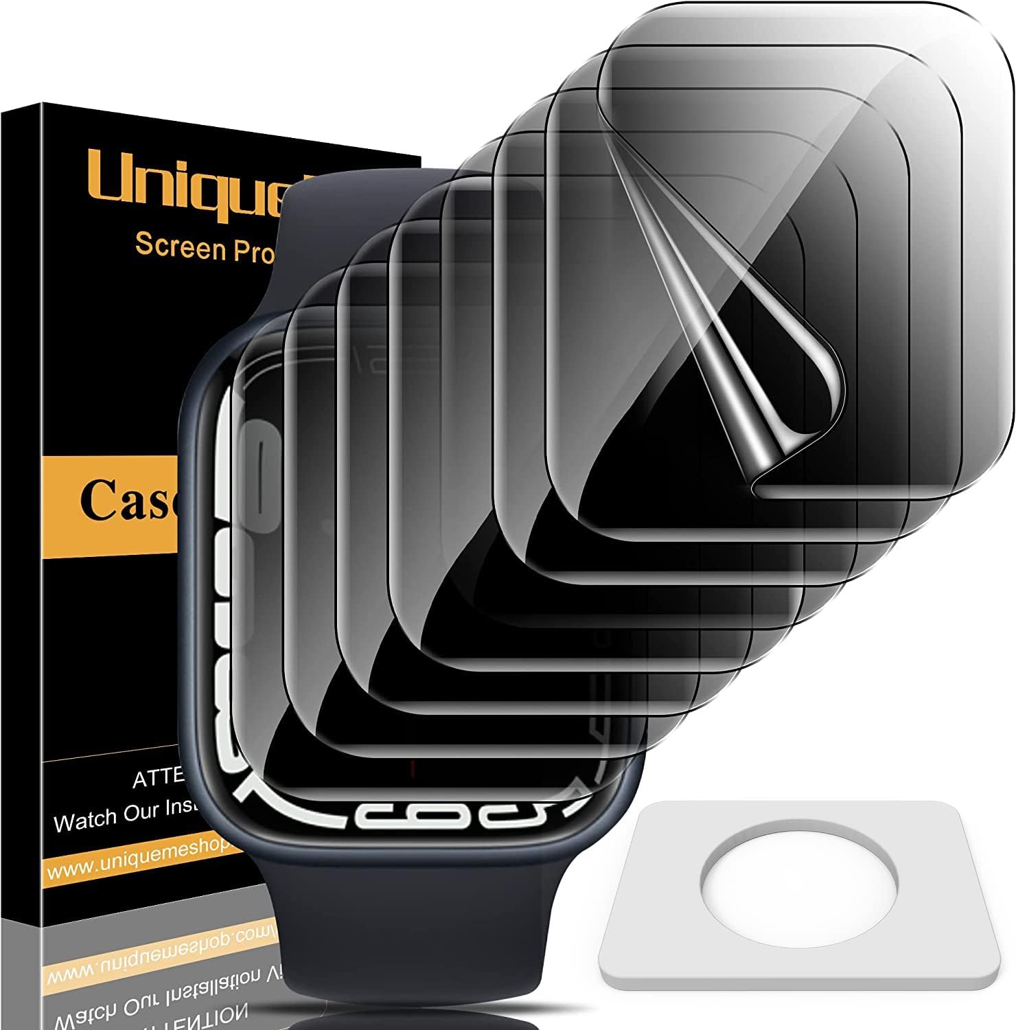 Amazon.com: UniqueMe 8 Pack for Apple Watch Privacy Screen Protector ...