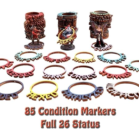 Dnd Status Rings ALIZERO DND Condition Rings – 96 Status Markers In 24 ...
