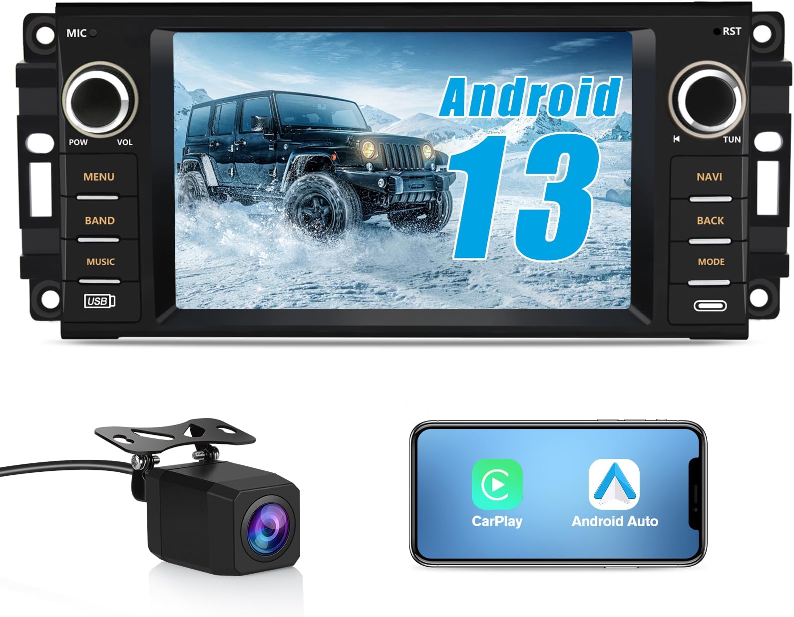 Amazon.com: 5GWiFi Android 13 Car Radio for Dodge RAM 1500 2500 3500 ...
