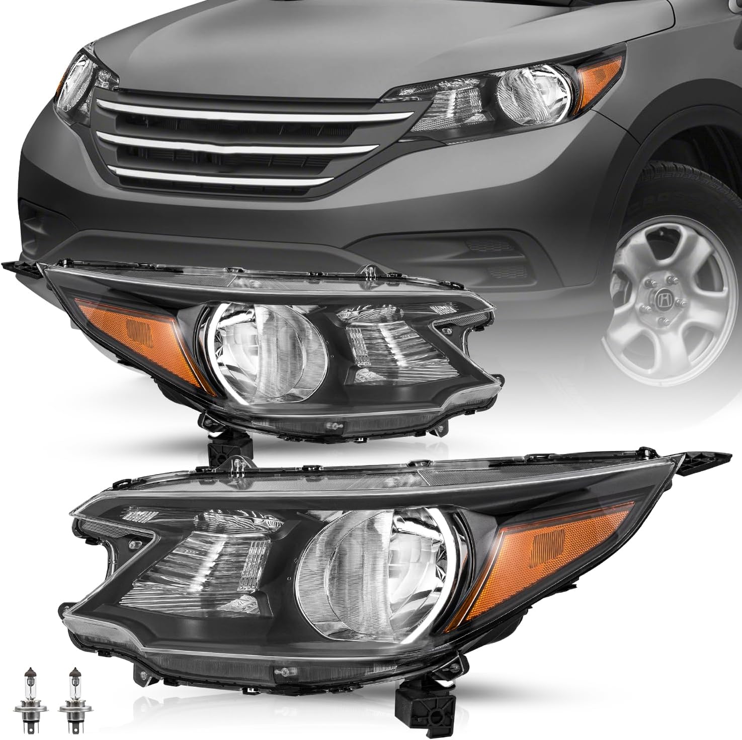 Amazon.com: TUSDAR OE Style Headlight Assembly Fit 2012 2013 2014 Honda ...