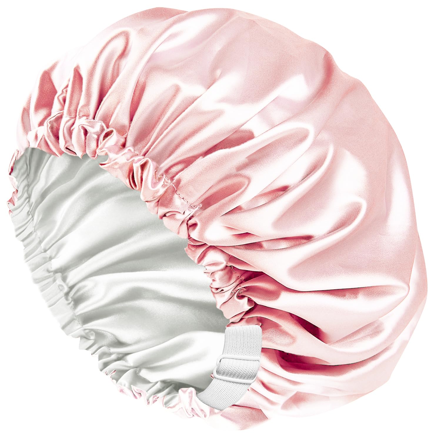 Amazon.com : Amamba Shower Cap,100% Real Satin Lined Shower Cap,Extra ...