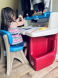 Amazon.com: Step2 Deluxe Art Master Kids Desk | Assembles In Min, Multi ...