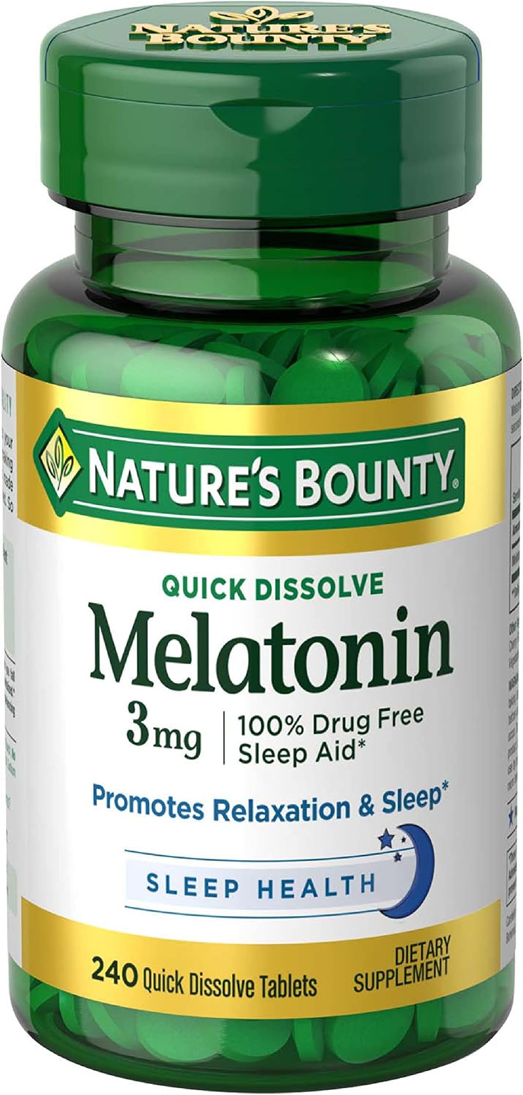 Amazon.com: Nature’s Bounty Melatonin 3mg, 100% Drug Free Sleep Aids ...