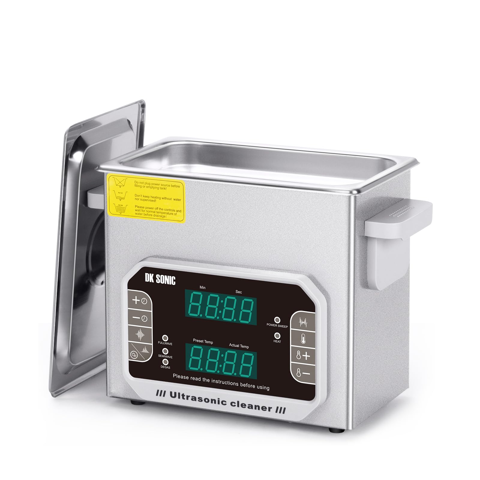 DK SONIC Touch Ultrasonic Cleaner with Heater,Digital Timer and Basket ...