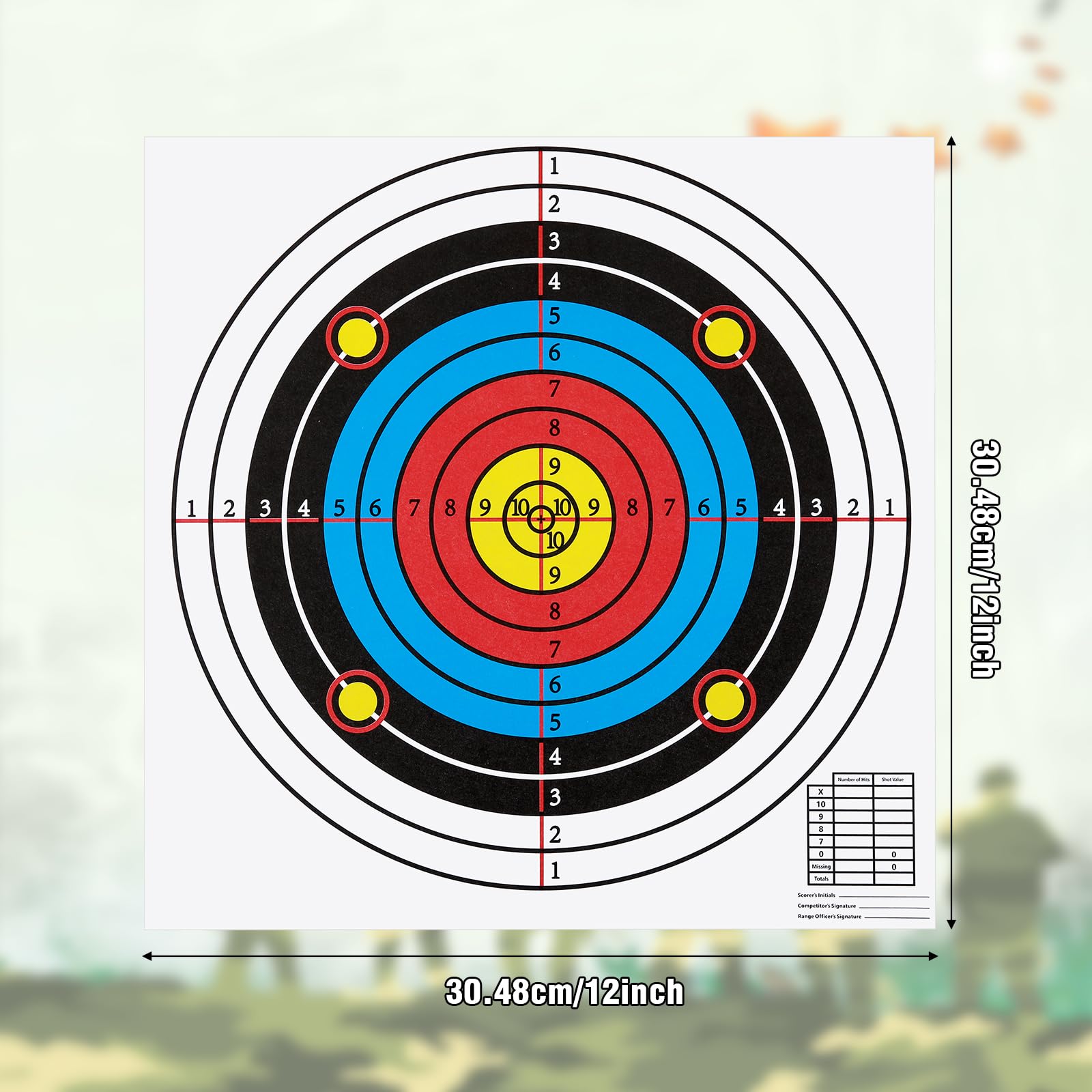 Snapklik.com : Fainne 200 Sheets Paper Targets For Shooting 12 X 12 ...
