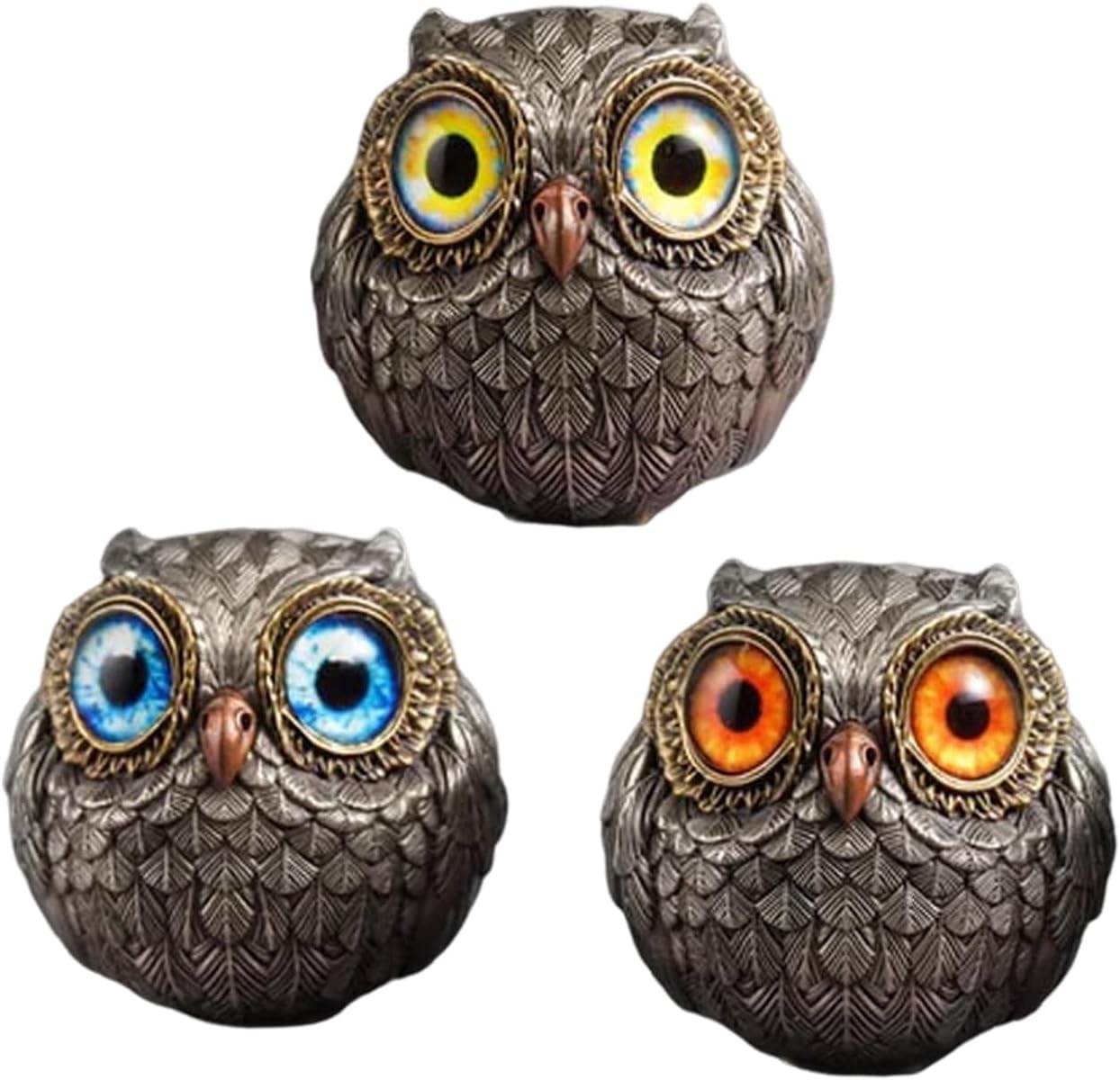 Amazon.com: Wharick Lucky Owl Guardian, Mini Owl Statue Ornament, Small ...