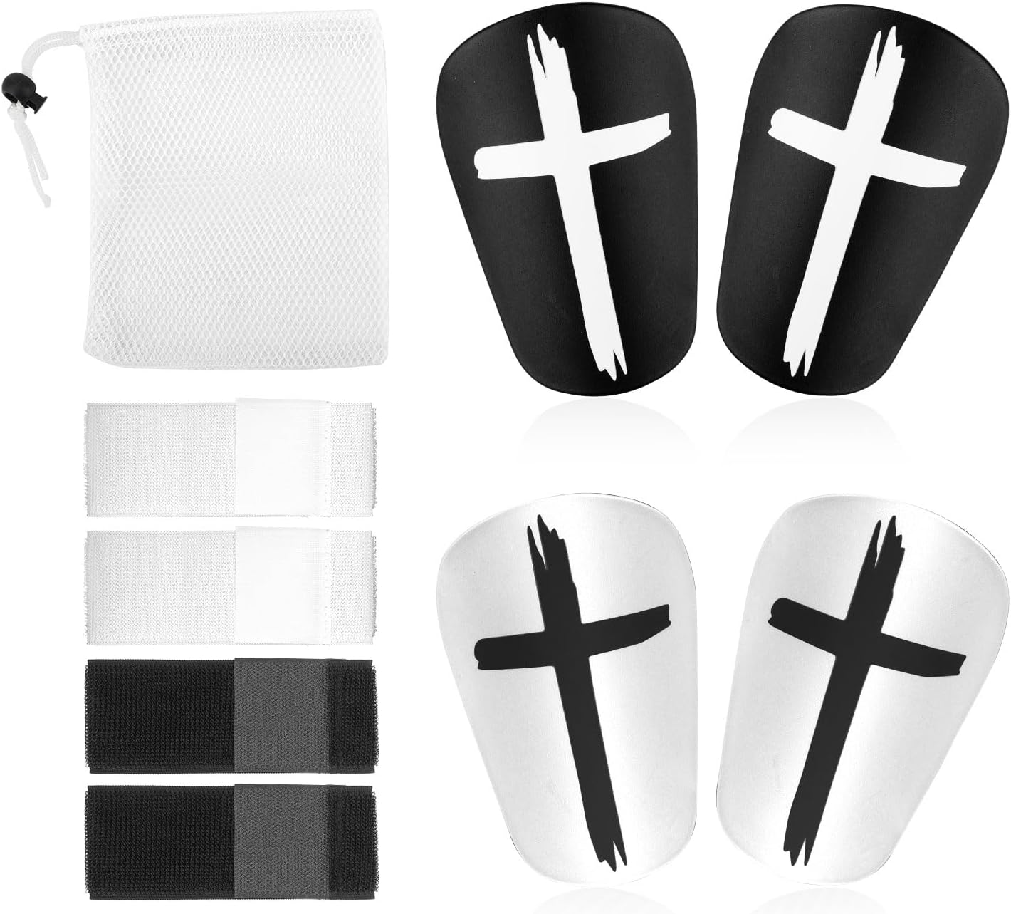 Amazon.com : 2 Pairs Miniature Soccer Shin Guards, 3.27x2.17 Inch Extra ...