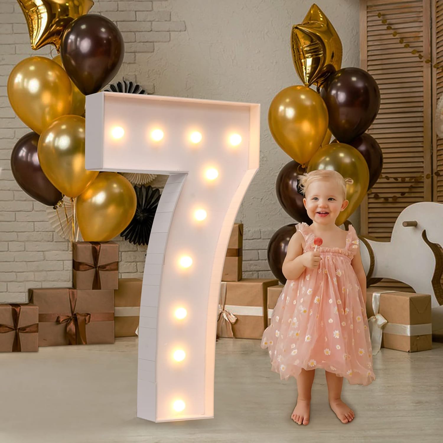 Amazon.com: imprsv Marquee Numbers, 4FT Marquee Light Up Numbers for ...