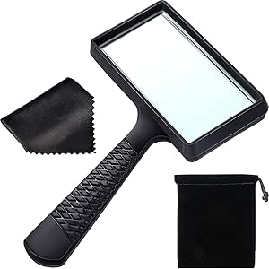 Amazon.com: 3X Handheld Magnifier, 3.77 x 1.89 Inch Rectangular ...