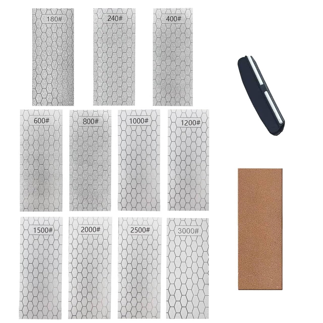 Amazon.com: 11 Pcs Diamond Sharpening Stone, with Angle Guide and ...