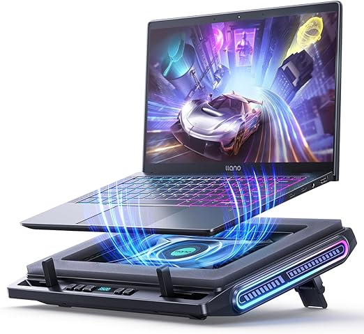 Amazon.com: llano V10 Gaming Laptop Cooling Pad, RGB Laptop Cooler ...
