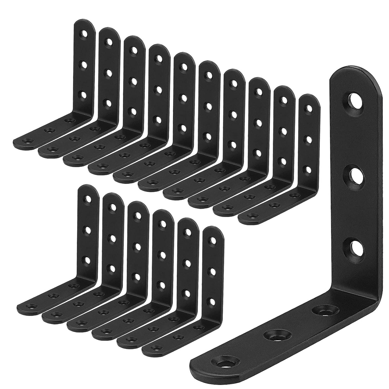 Amazon.com: LISHINE 16 PCS Black L Brackets for Wood, 4" x 4" Corner ...