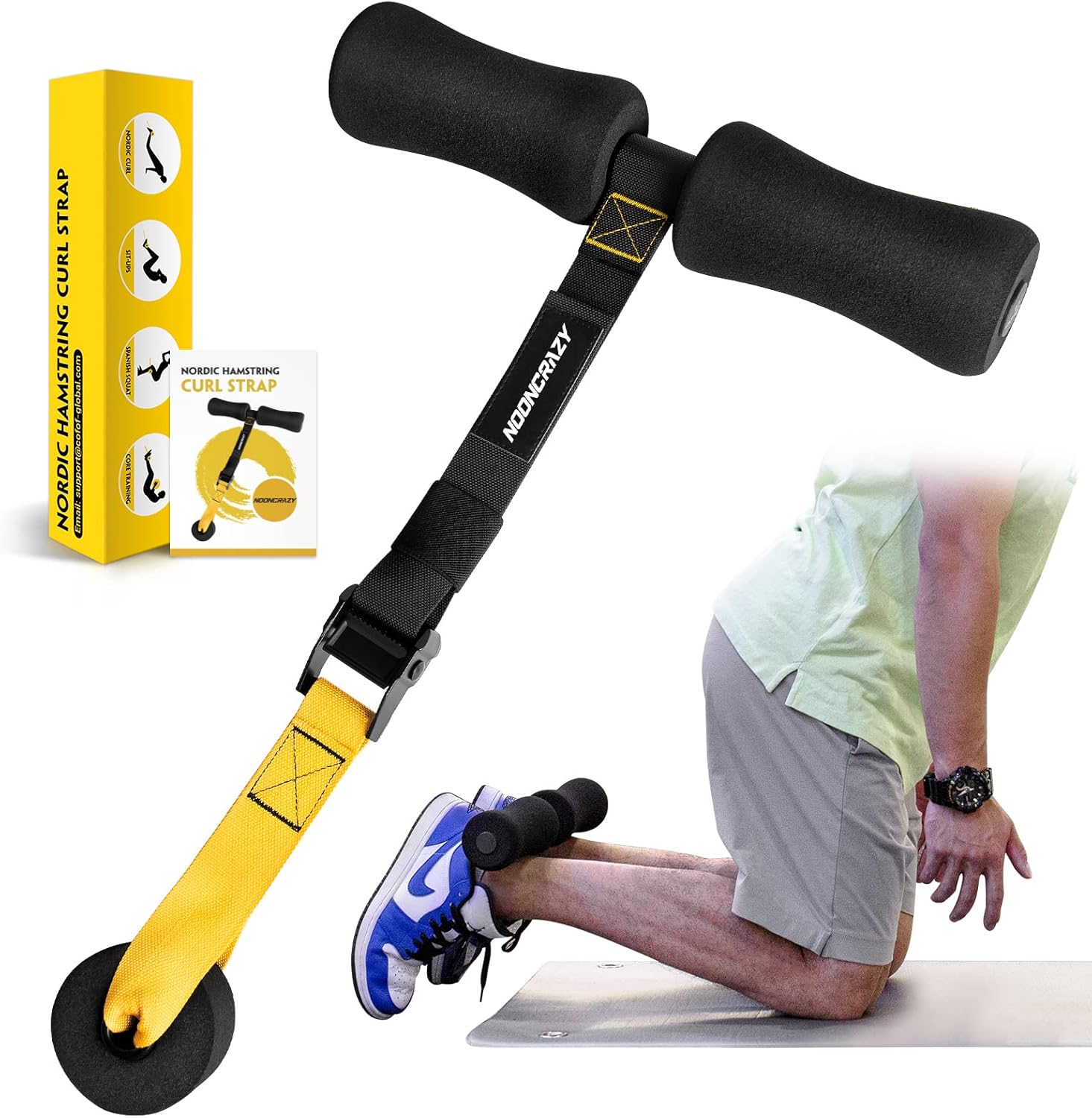 Nordic Hamstring Curl Strap, ideal für Nordic Curl, 5-Sekunden-Setup ...