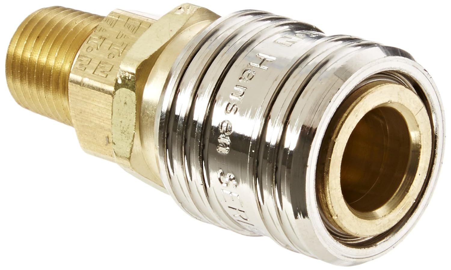 Eaton Hansen 1100NV Brass ISO-B Interchange Ball Lock Pneumatic Fitting ...