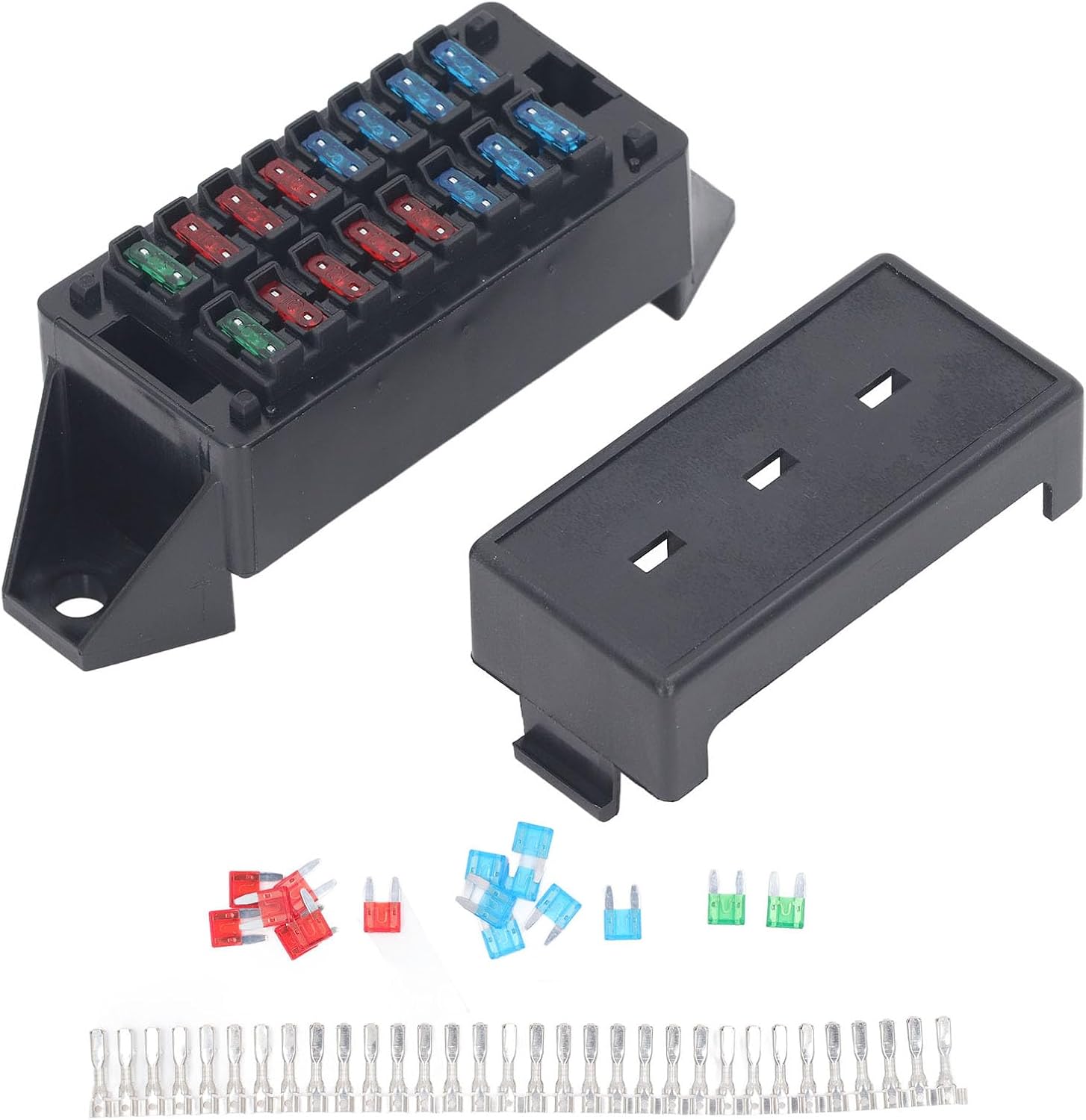 16 Way Automotive Fuse Box, Mini Fuse Block Blade Fuse Box High ...