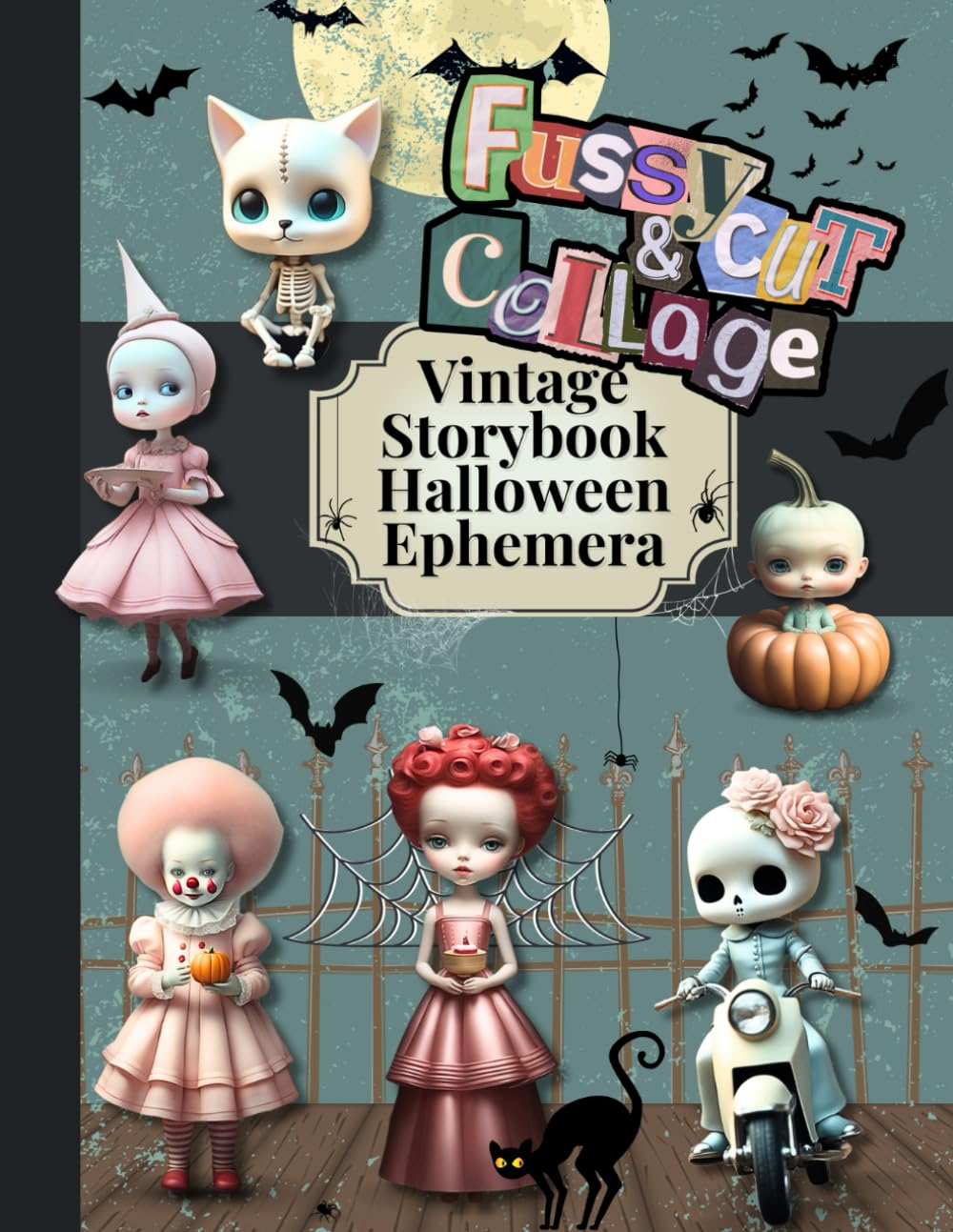 Fussy Cut and Collage Vintage Storybook Halloween Ephemera: A ...
