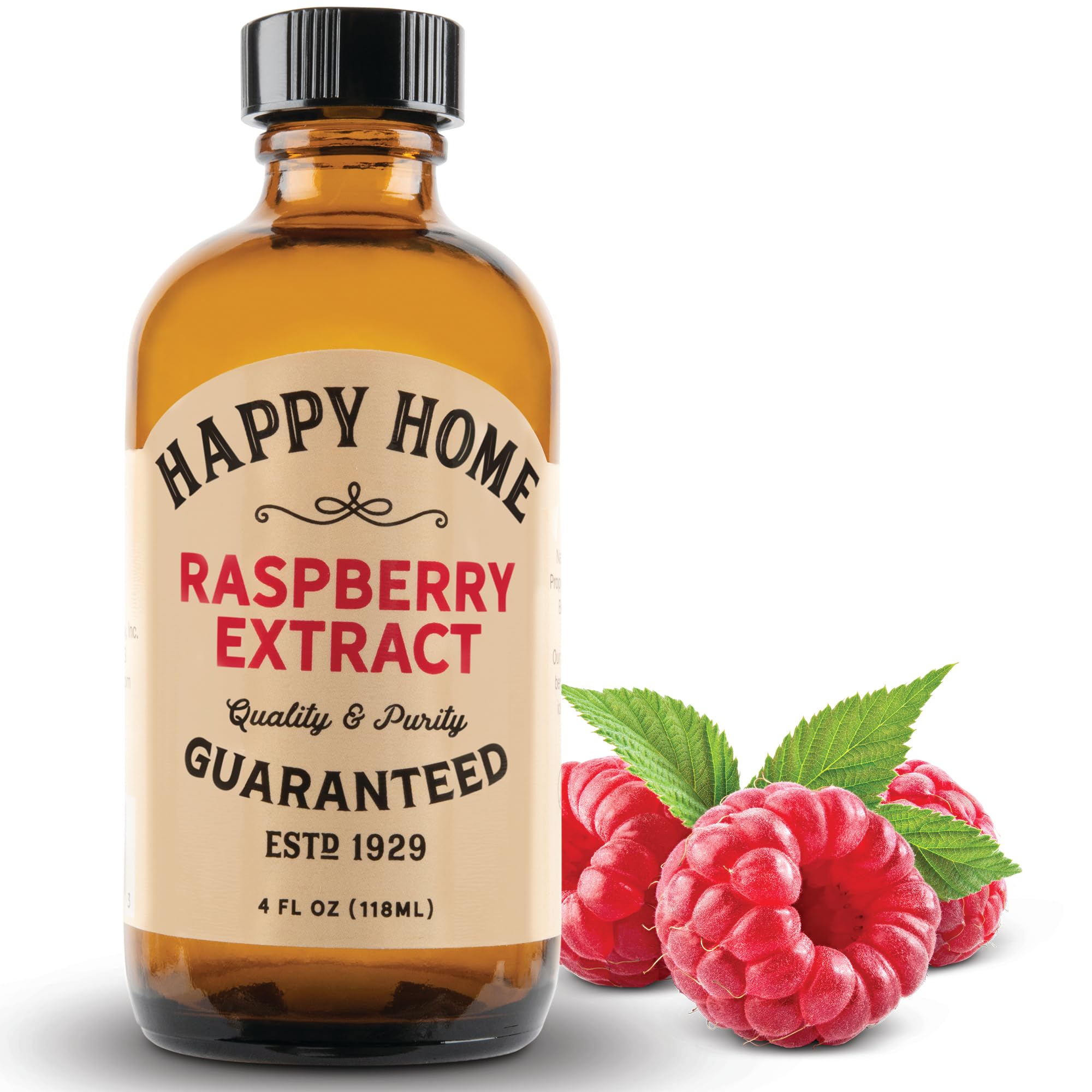 Amazon.com: Happy Home Natural Raspberry Flavor - Certified Kosher, 4 ...