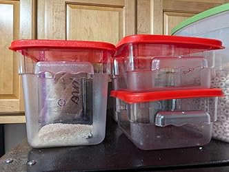 Amazon.com: 4QT NSF Food Storage Containers: 8 PCS [Food Grade][Hot ...