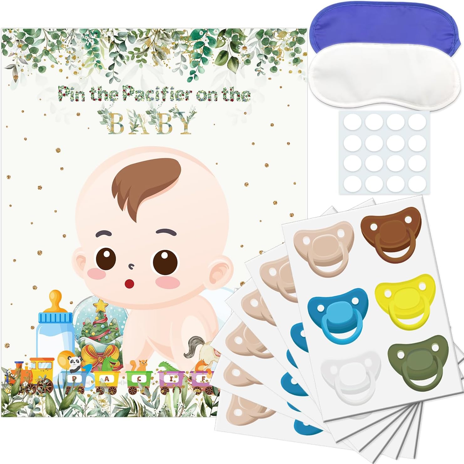 Amazon.com: Pin The Pacifier On The Baby Game Sage Large Baby Poster ...