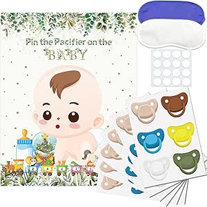 Amazon.com: Pin The Pacifier On The Baby Game Sage Large Baby Poster ...