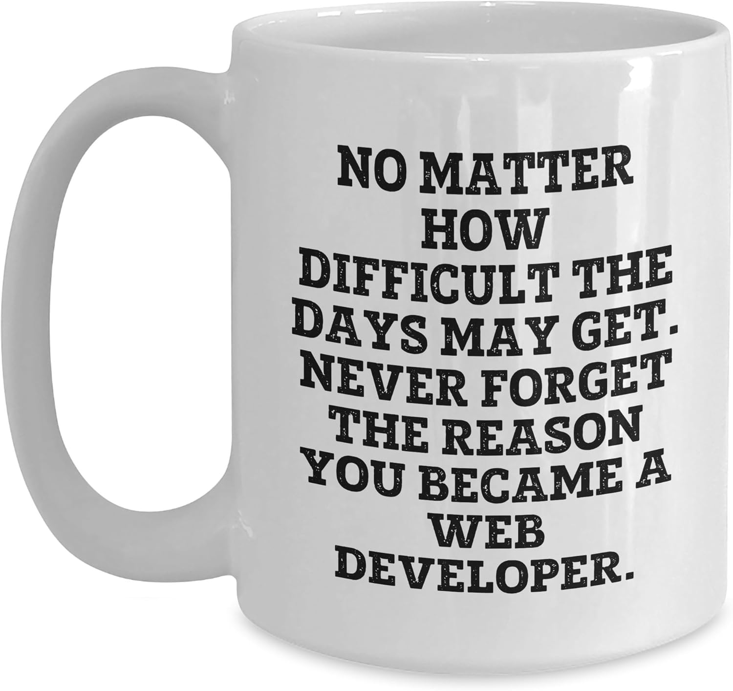 Amazon.com: Web Developer's Inspiring Quote White Coffee Mug, Birthday ...