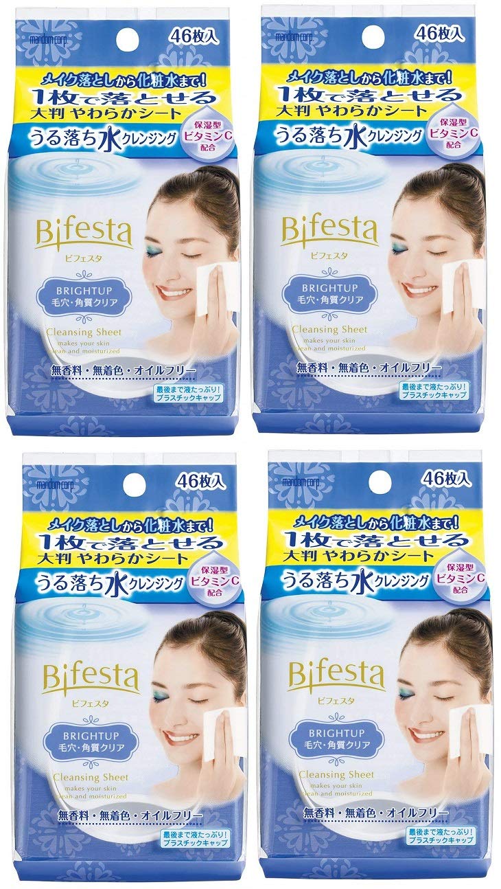 マンダム ビフェスタ うる落ち水クレンジング シート ブライトアップ 46枚 化粧品 洗顔 クレンジング(代引不可) - クレンジング