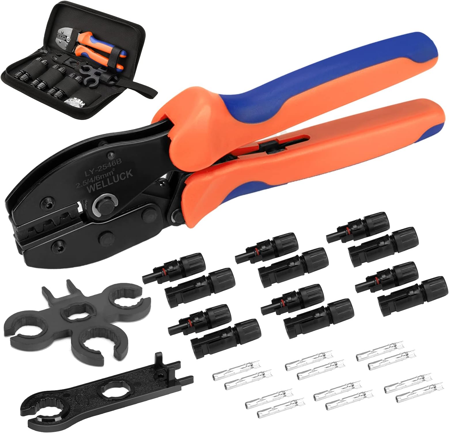 Amazon.com: 63 PCS Solar Connector Kit - Solar Crimping Tool for Solar ...