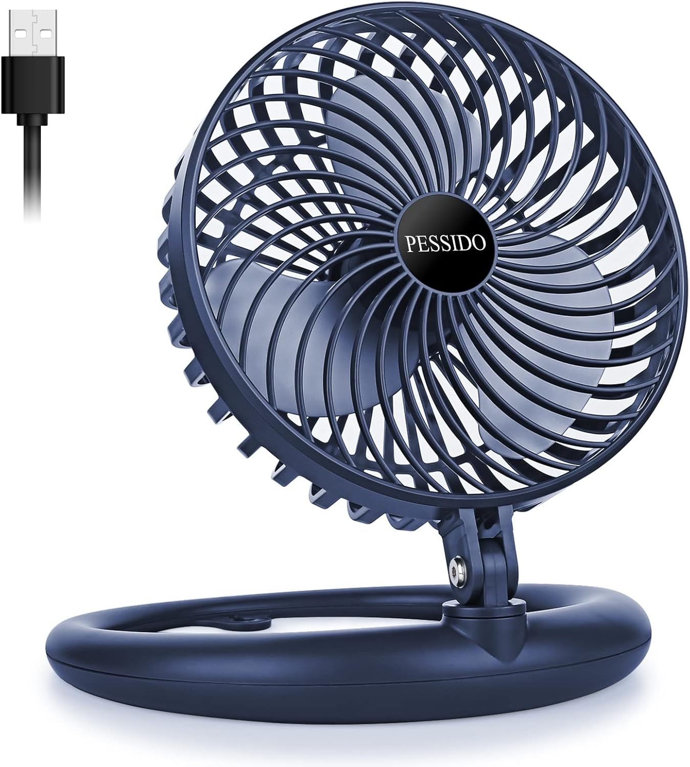 Amazon.com: PESSIDO USB Desk Fan, Small Desk Fan 8-Inch Quiet Personal ...