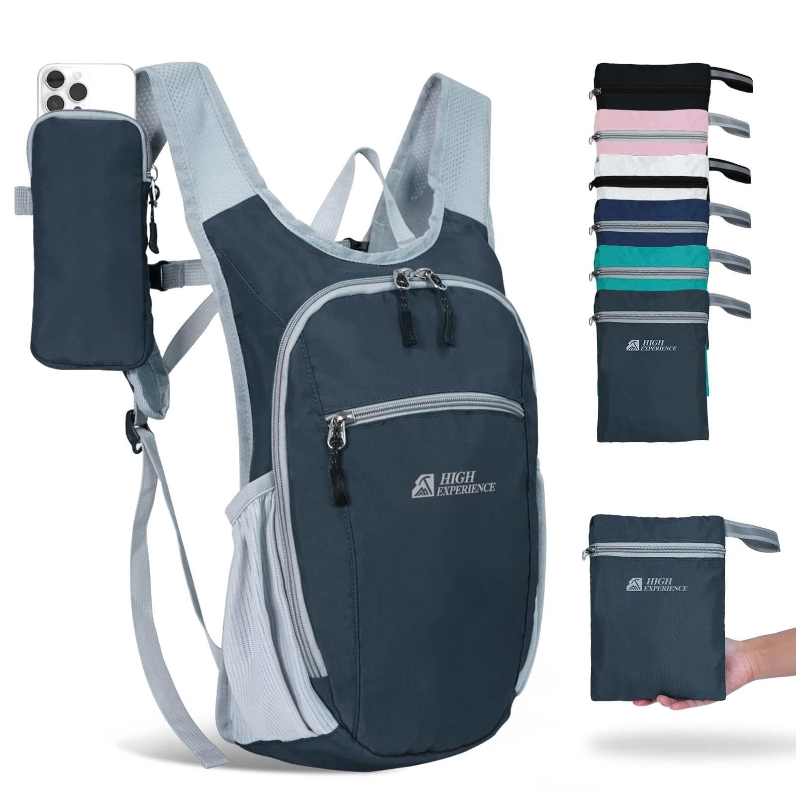 Amazon.com: HIGH EXPERIENCE Hiking Backpack 10L/15L Small Daypack ...