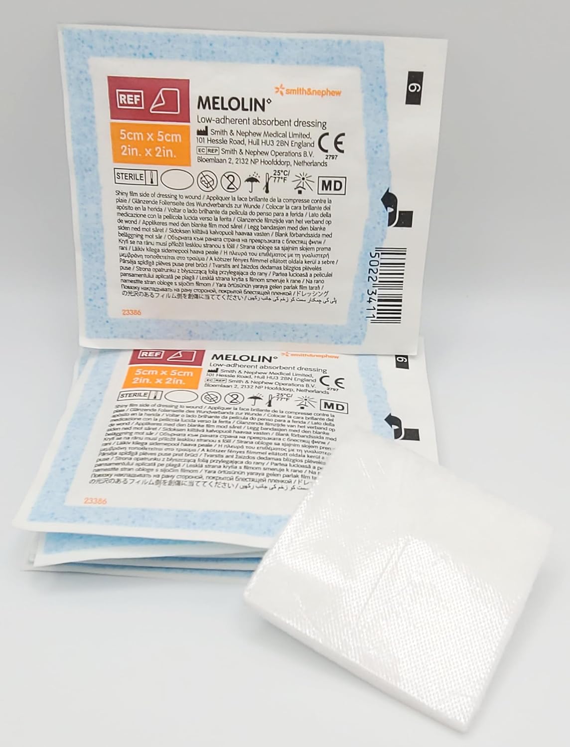 MELOLIN Sterile Non-Adherent Dressings - Qty 10, Individual Packs ...