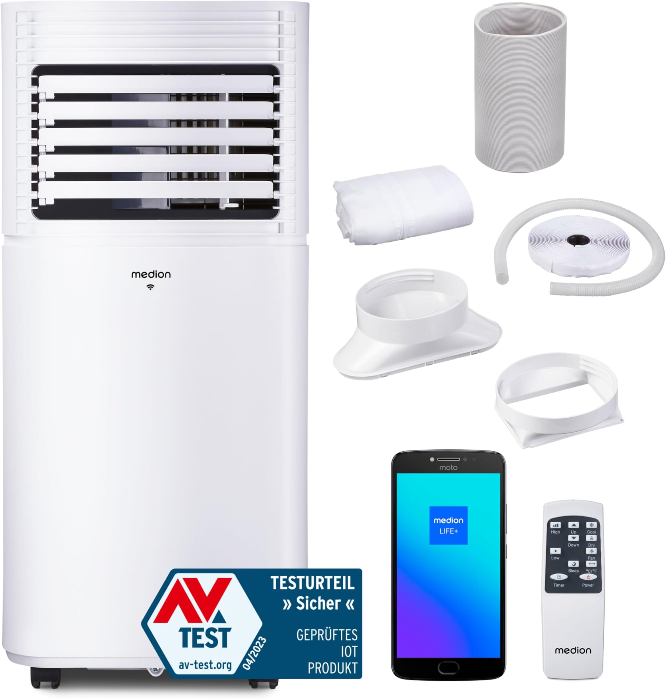 MEDION P701 Smarte Mobile Klimaanlage mit Abluftschlauch (inkl ...