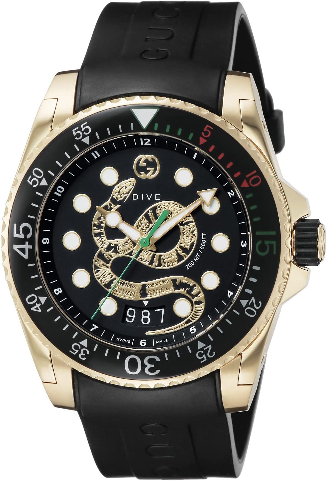 Amazon.co.jp: [グッチ]GUCCI 腕時計 101M ブラック PVD クロノグラフ GU-YA101331MSS-BLK ...