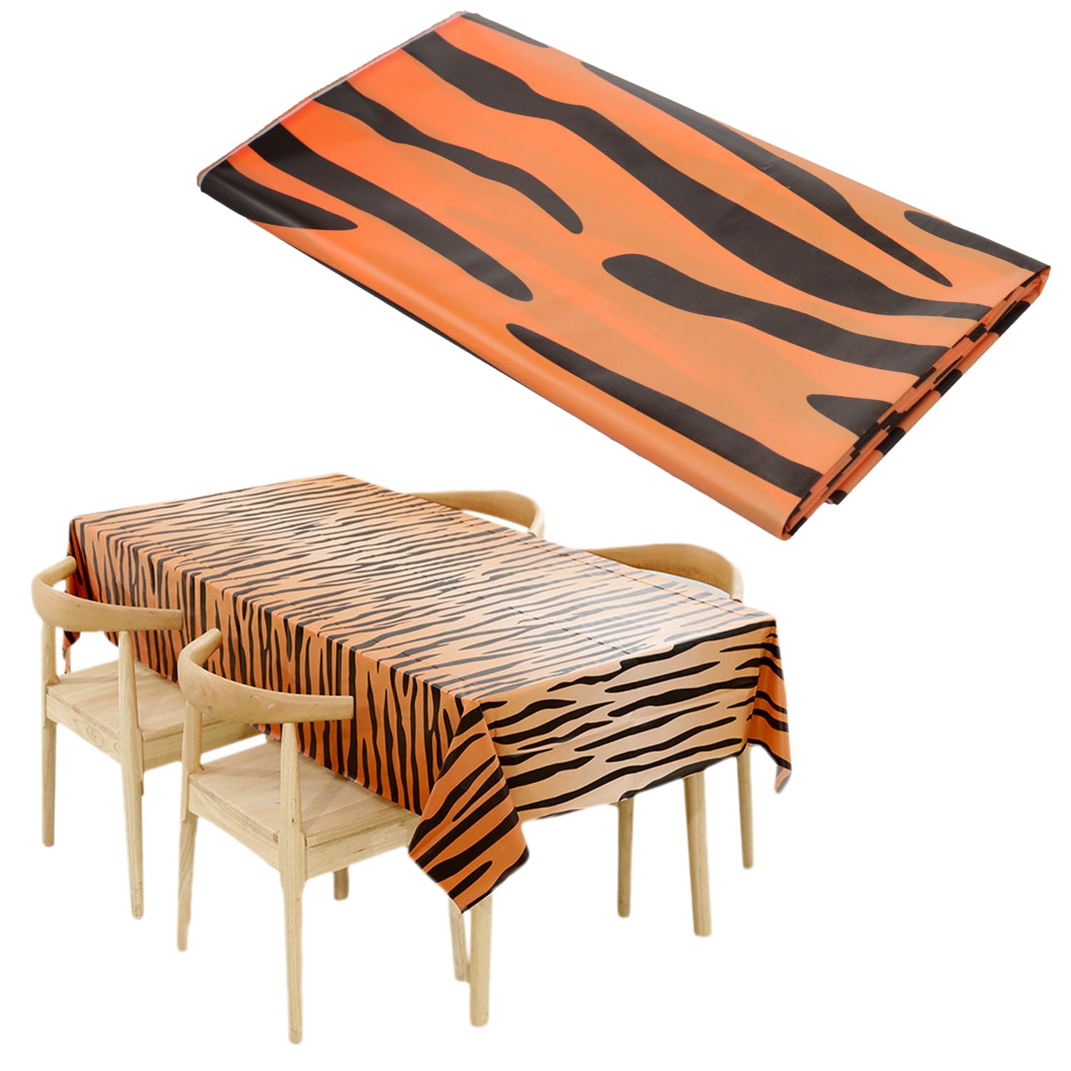 1 x Brand New SYF-UN Jungle Animal Tiger Pattern Party Table Cloth Par ...