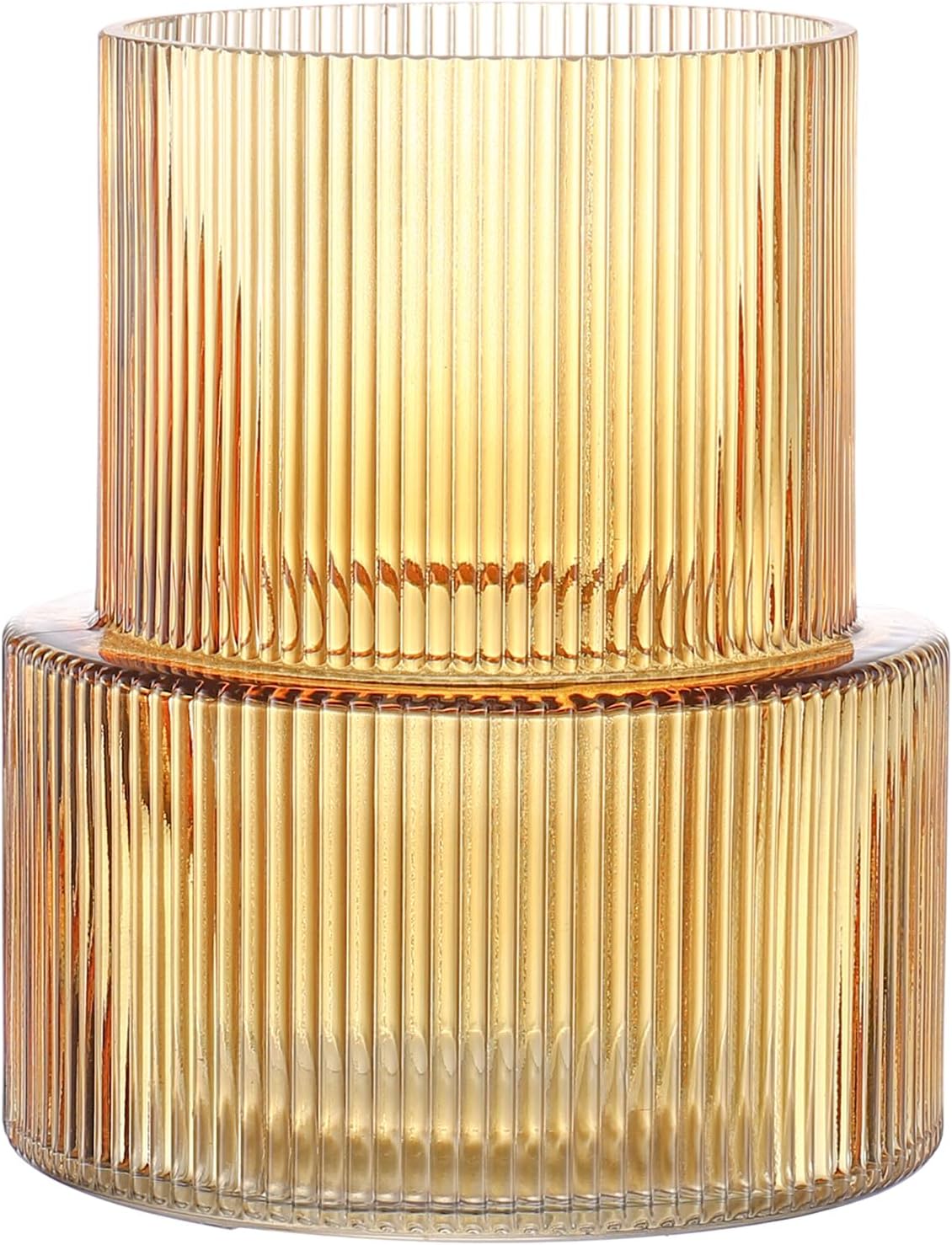Amazon.com: Greenline Goods Ribbed Flower Vase with Rounded Bottom ...