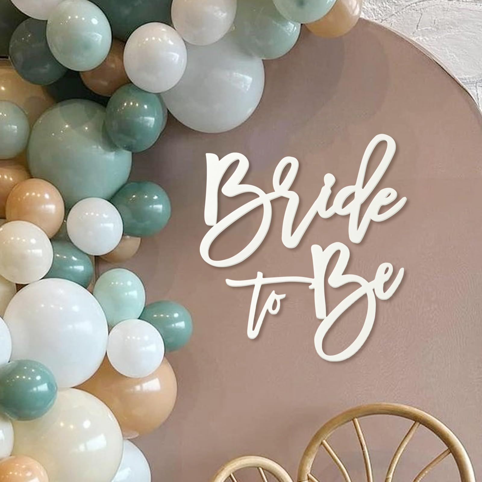 Amazon.com: MASTRON Bride to Be Sign - White Felt Letters Bridal Shower ...