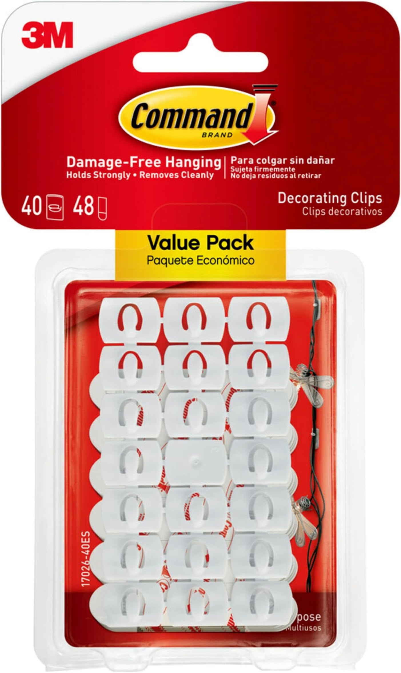 Amazon.com: Command 17008-ES Ceiling 9 Hooks, 12 Foam Strips per, White