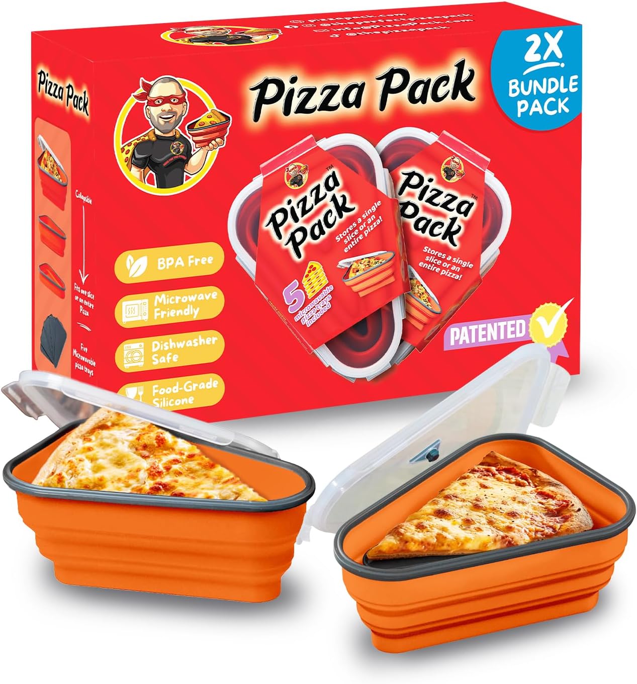 Amazon.com: Expandable Pizza Storage Container (New & Improved) with 5 ...
