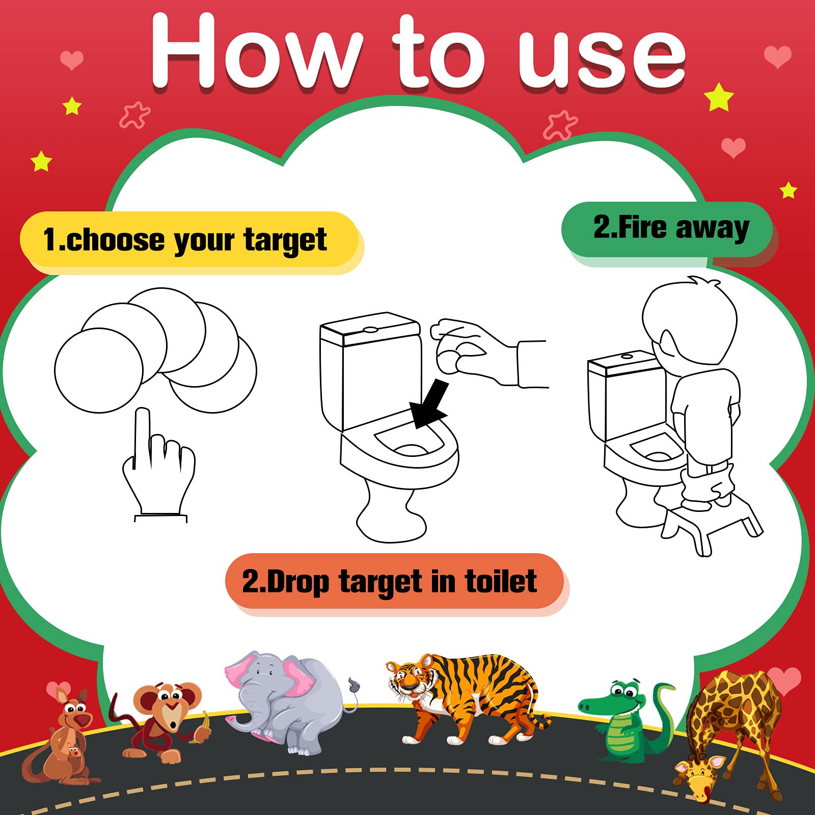 Snapklik.com : Chinco 120 Pcs Boys Potty Training Targets Boys Potty ...