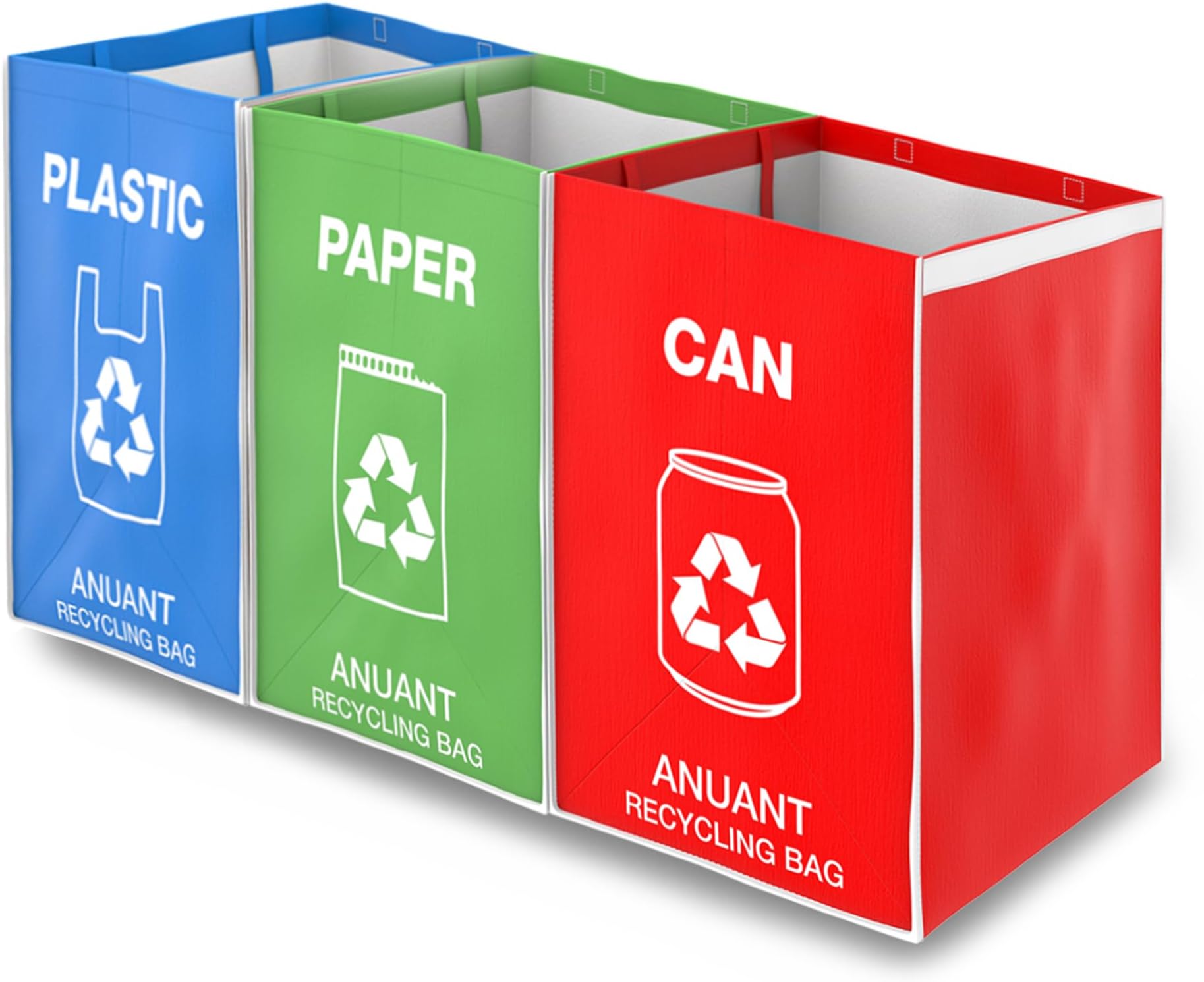 Amazon.com: Pack of 3 Recycling Bags, 40L - Recycle Bins for Kitchen ...