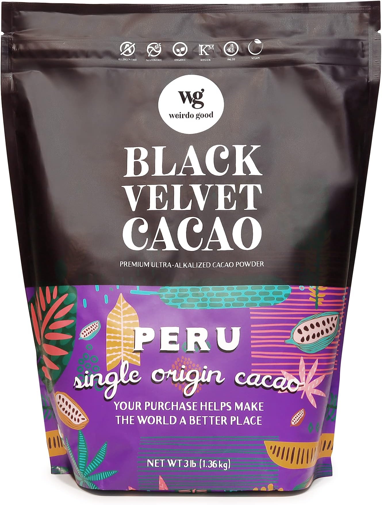 Amazon.com : Gourmet Black Cocoa Powder by Its Delish, 5 Lbs Bulk ...