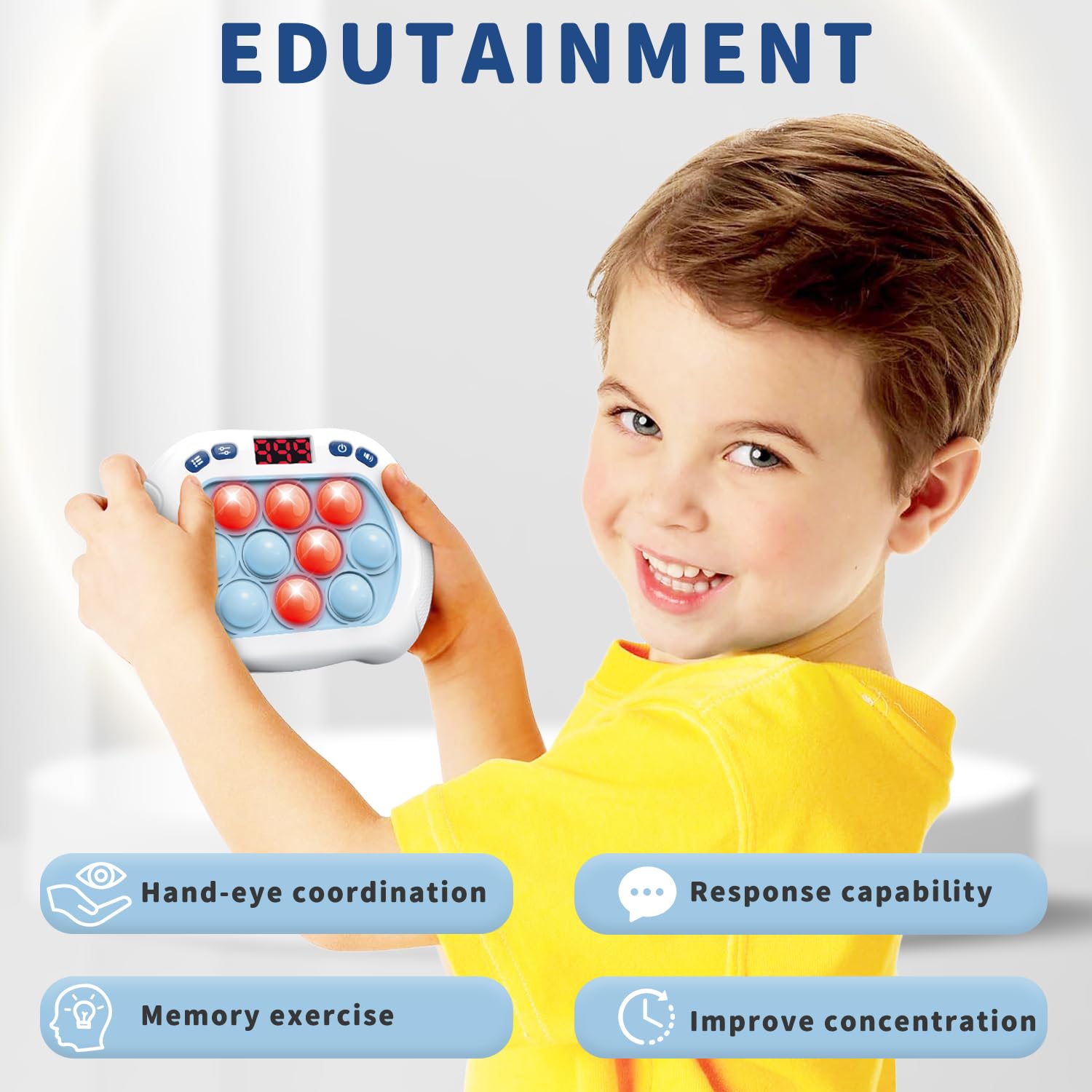 Snapklik.com : Pop Game Light Up Fidget Toy For Kids, 6 Modes LED ...