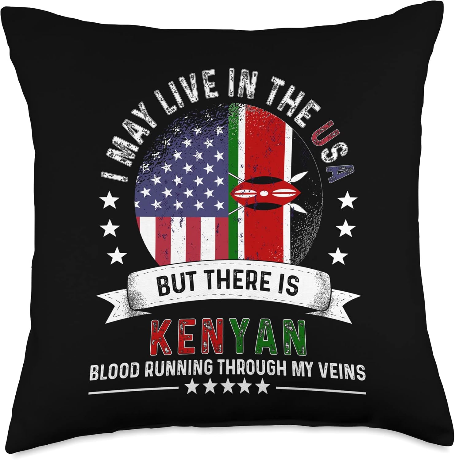 Amazon.com: kenyan American Flag kenyan Roots USA Citizen Kenyan Home ...