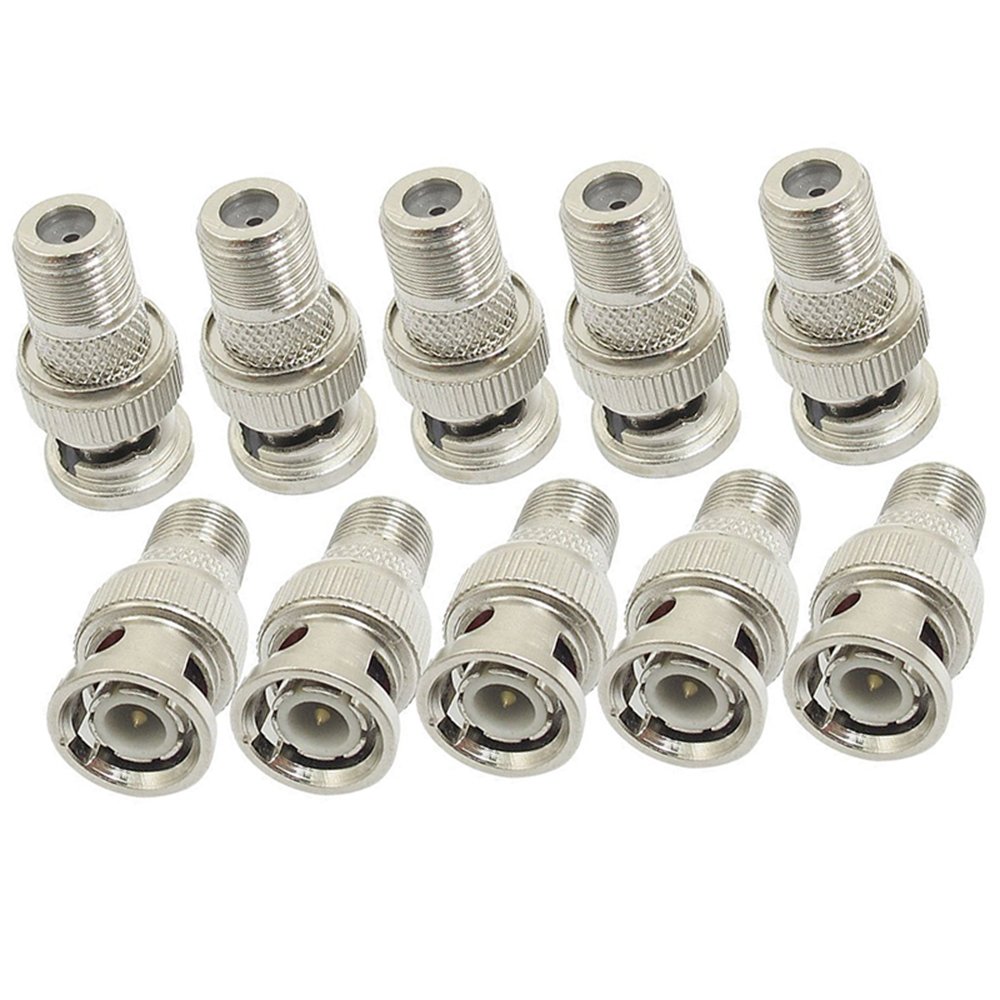 Amazon.com: Maxmoral Paquete de 10 adaptadores BNC macho a conector hembra tipo F, adaptadores ...