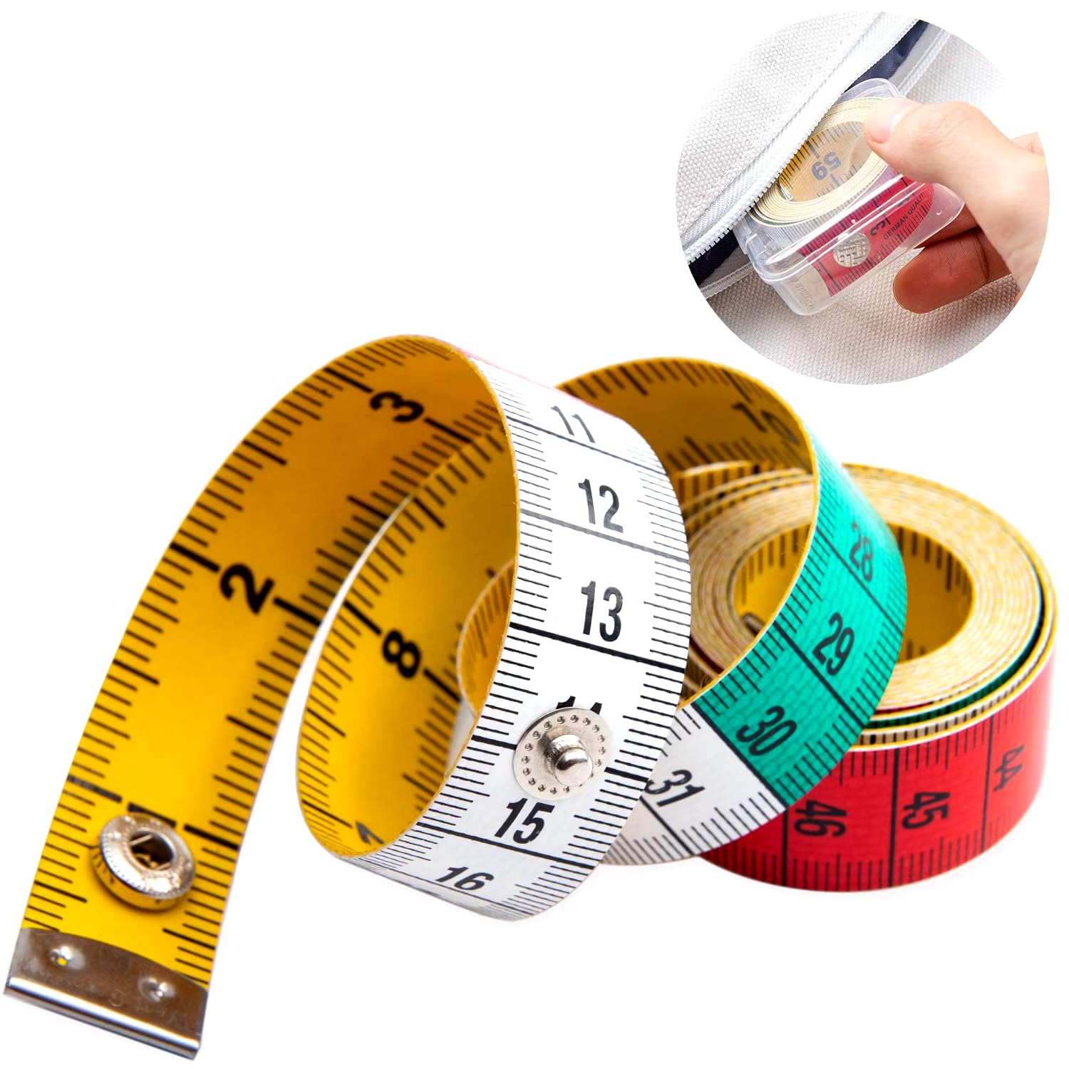 Portable Dual-Sided Fabric Measuring Tape, Flexible PU Small Pocket ...