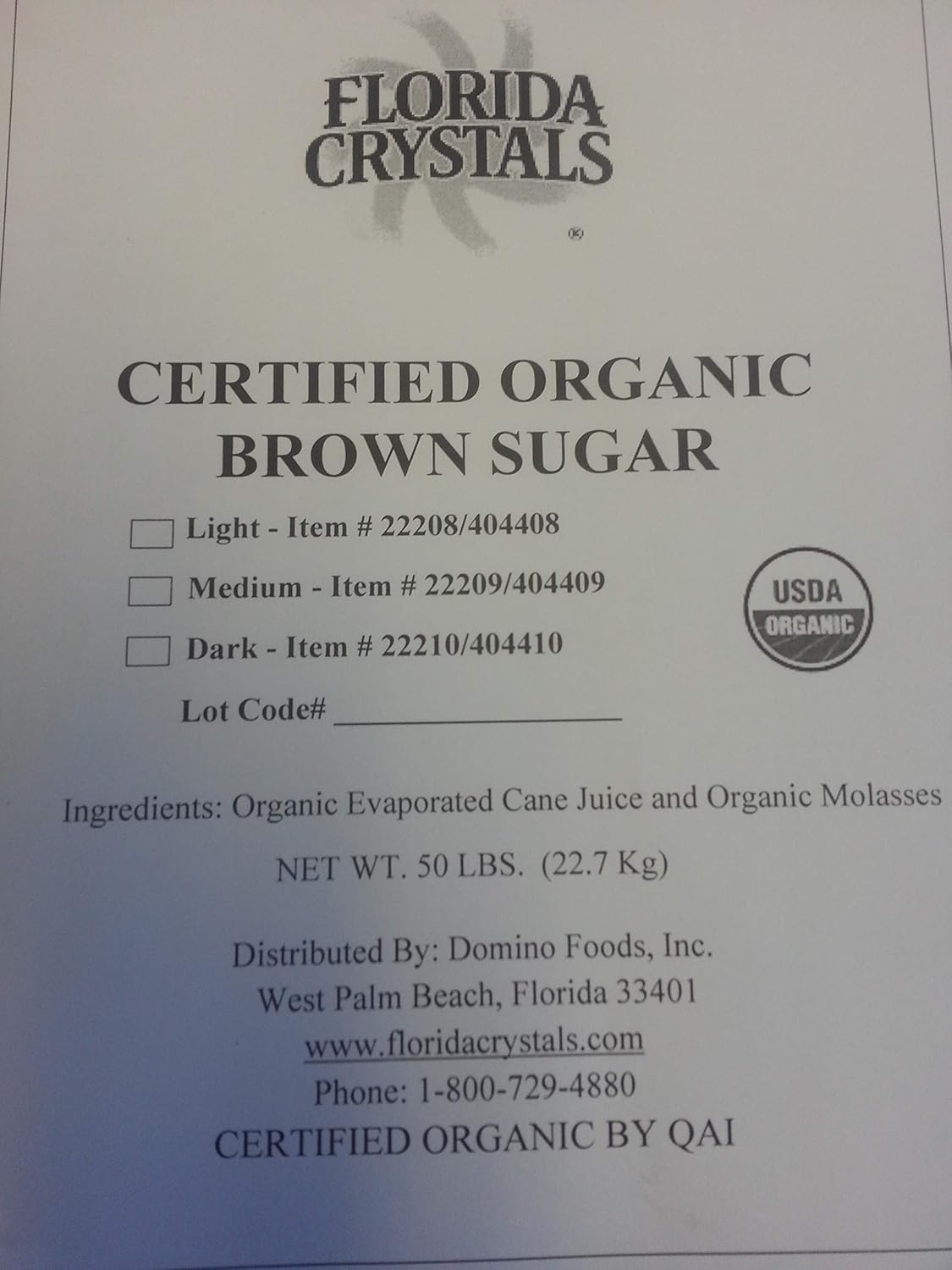 Amazon.com : FLORIDA CRYSTALS SUGAR & SUGAR PACKETS BROWN SUGAR DARK ...