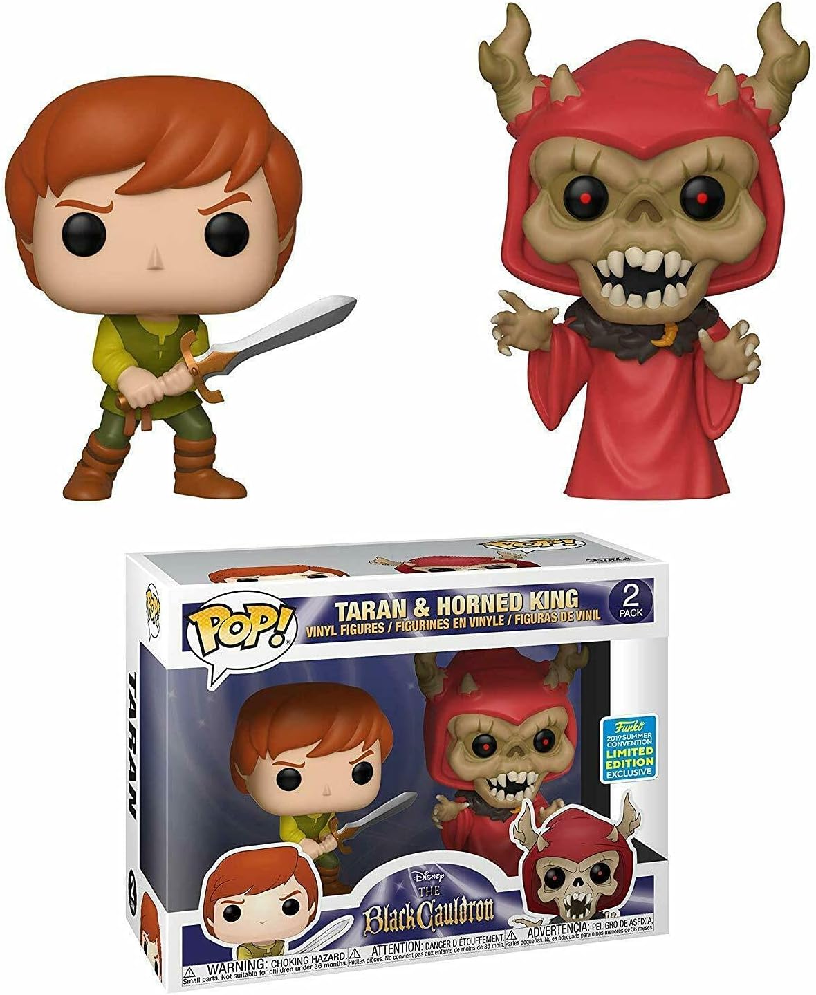 Amazon.com: Funko Pop! Disney: Black Cauldron - Taran & Horned King ...