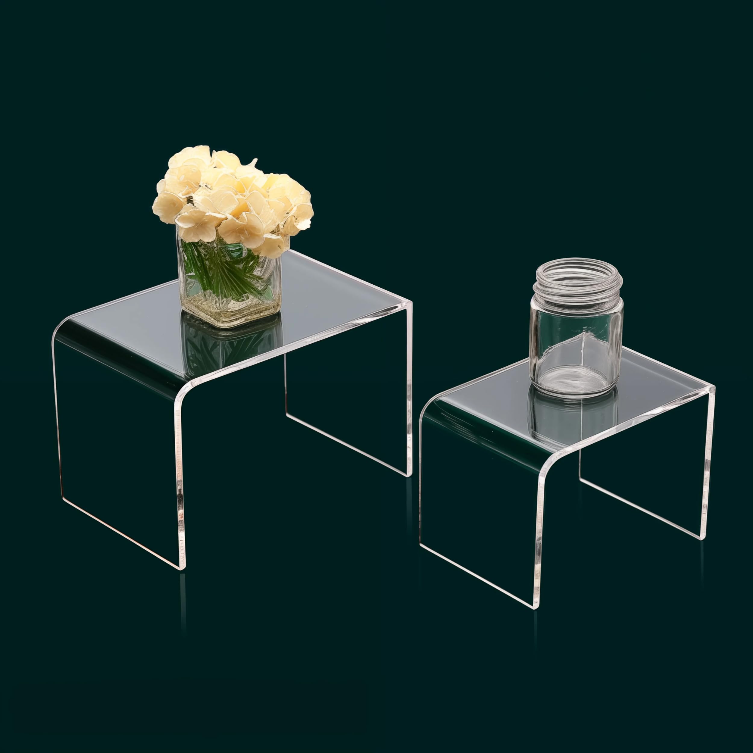 Snapklik.com : Set Of 6 Acrylic Display Riser/ Versatile Clear Display ...