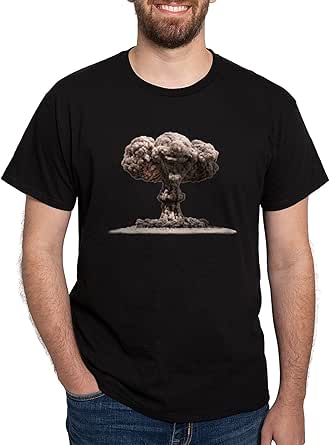 CafePress - Nuclear Explosion - 100% Cotton T-Shirt Black : Amazon.co ...